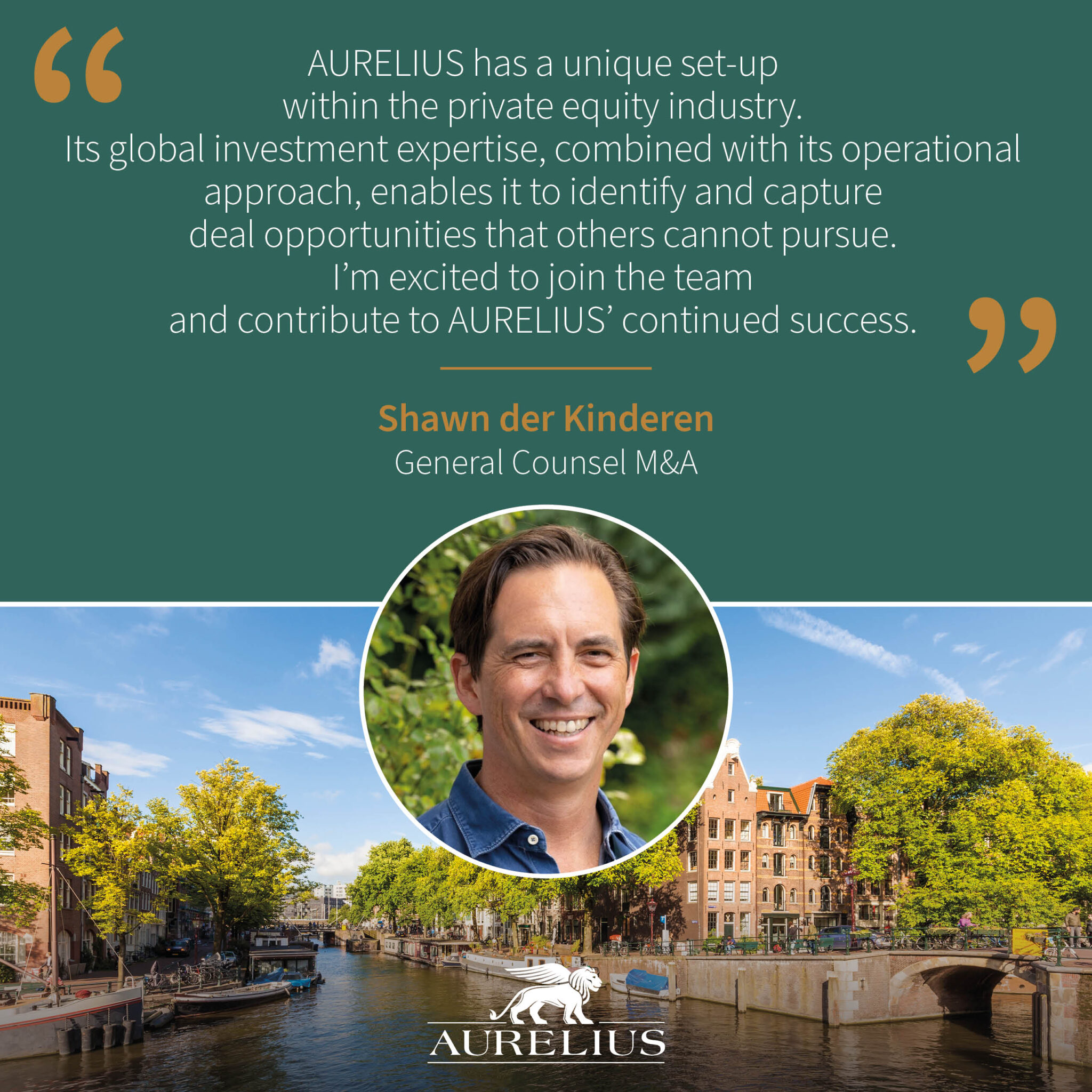 AURELIUS appoints Shawn der Kinderen as General Counsel M&A - AURELIUS